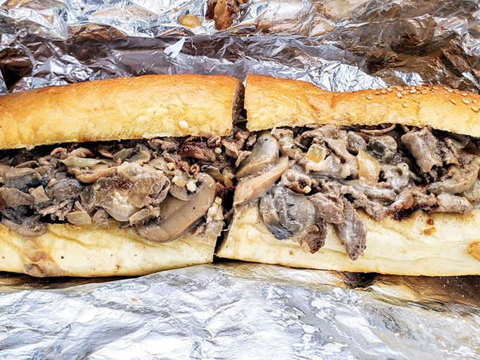 This mushroom cheesesteak isn't just a sandwich—it's a masterclass in texture and flavor. The cheese melts into the meat like it was destined to be there.