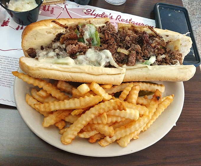 This isn't just a sandwich; it's a masterpiece of beef, cheese, and bread engineering. The kind of cheesesteak that makes you consider moving to Waynesville permanently.