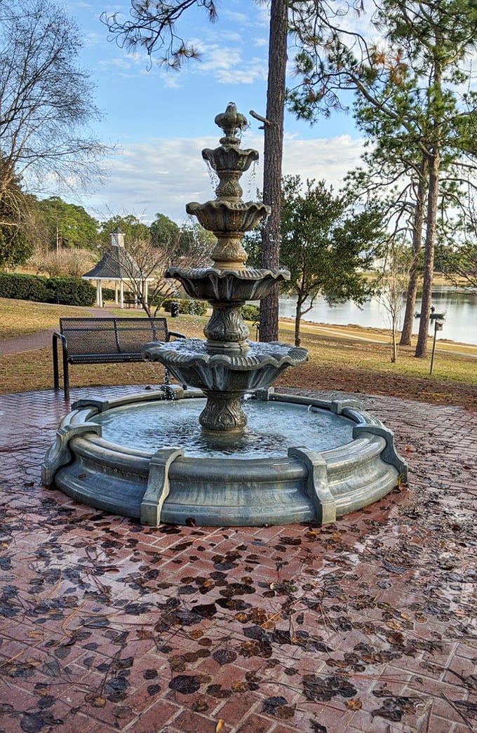 This tiered fountain whispers tales of Victorian elegance. The perfect backdrop for contemplating life's big questions—or where to find lunch.
