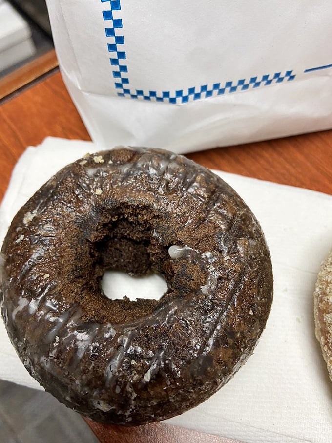 This chocolate cake donut isn't just dessert for breakfast—it's permission to start your day with a moment of pure, unapologetic joy.