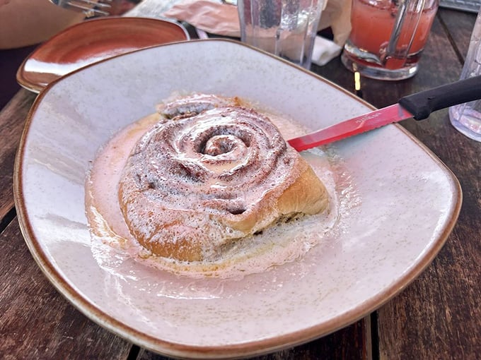 Not all heroes wear capes—some come swirled with cinnamon, dripping with icing, and served on a plate that's barely big enough to contain their glory.