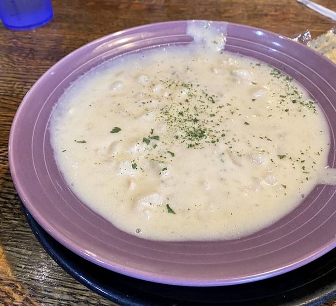 Creamy, dreamy New England clam chowder that could make a Bostonian weep with joy. Comfort in a bowl.