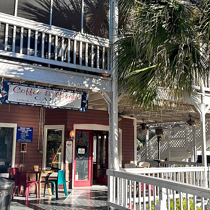 Coffee & Cream Cafe offers porch-side people-watching with your caffeine fix – Florida's version of Parisian sidewalk culture, just add palm trees.