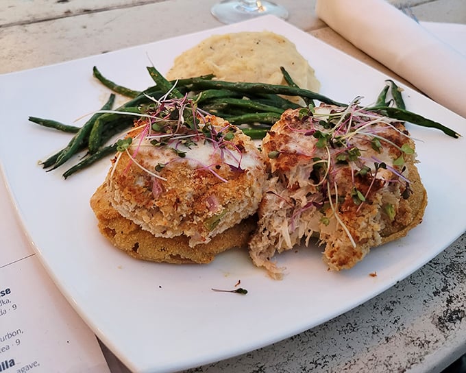 These aren't your average, mostly-filler crab cakes. Golden-brown perfection packed with sweet blue crab meat that might just ruin you for all others.