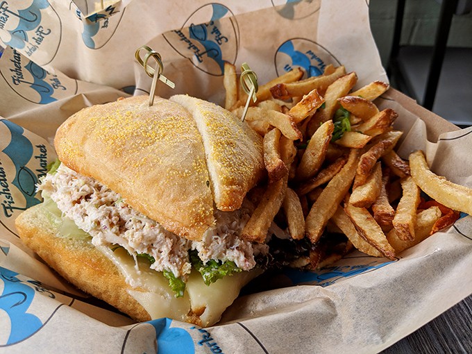 This isn't just a sandwich; it's a crab celebration on bread. The kind of meal that makes you wonder why you ever eat anything else.