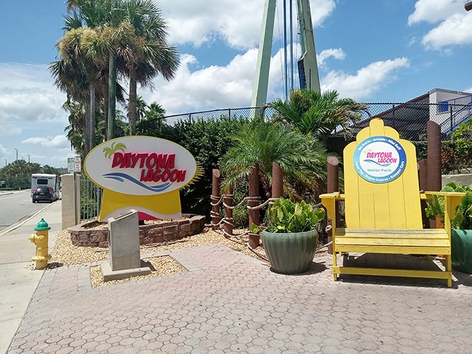 Daytona Lagoon: where retirement doesn't mean you've outgrown water slides. That oversized Adirondack chair is practically begging for your Facebook profile picture.