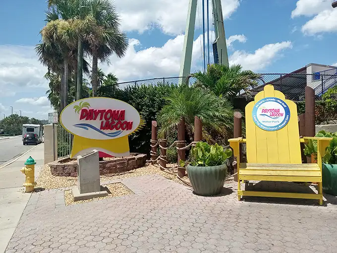Daytona Lagoon: where retirement doesn't mean you've outgrown water slides. That oversized Adirondack chair is practically begging for your Facebook profile picture.
