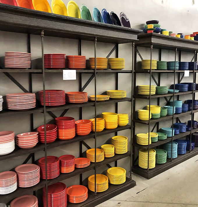 A rainbow of Fiestaware that would make Dorothy realize she's definitely not in Kansas anymore. Dinner parties just got more colorful!