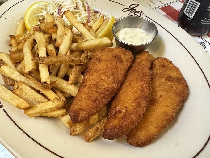 Golden-brown perfection that makes a compelling case for "California's best fish and chips." That satisfying crunch speaks volumes before you even taste it.