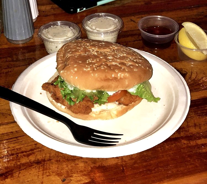 This fish sandwich doesn't need a fancy introduction—it's the working-class hero of the menu, dressed simply but packing serious flavor.