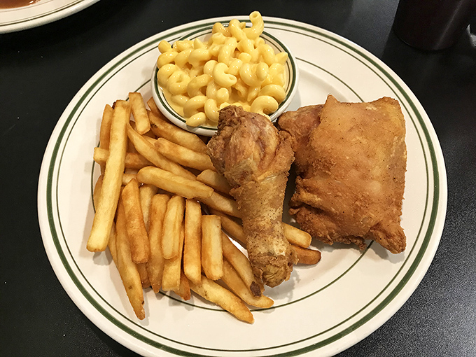 Golden-fried perfection that would make Colonel Sanders question his life choices – this is chicken done right.