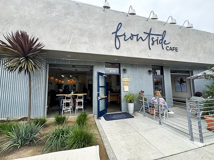 Frontside Cafe embodies Ventura's unpretentious foodie scene—where the ocean breeze comes complimentary and nobody lectures you about the coffee's origin story.