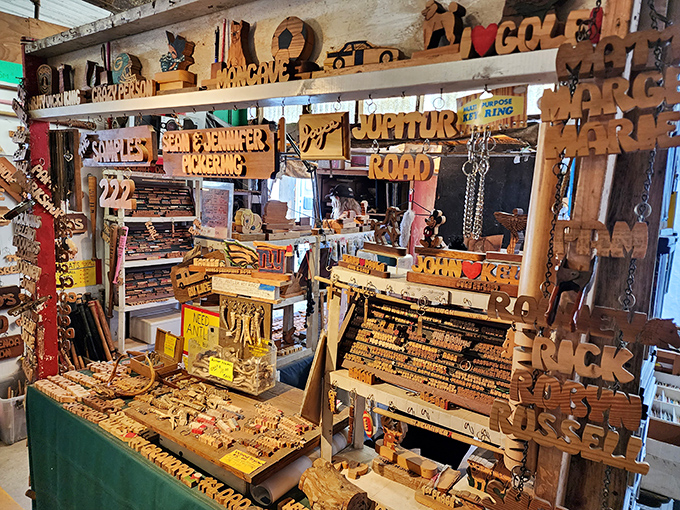 "Man Cave" signs and personalized nameplates—where woodworking meets whimsy. These handcrafted treasures turn houses into homes with just a touch of Florida charm.