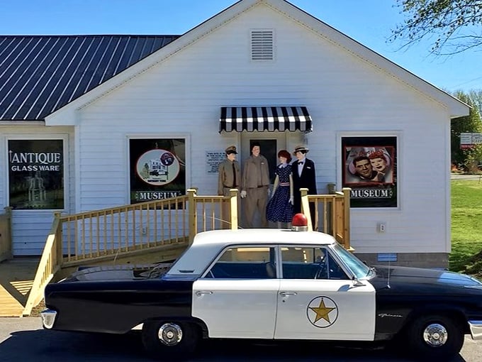 Step into a world where television memorabilia meets small-town charm – this museum celebrates classic Americana with vintage police car included.