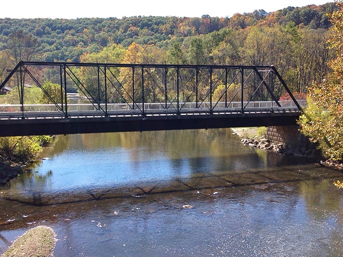 This isn't just a bridge—it's a time machine spanning Oil Creek, connecting modern Titusville to its petroleum-pioneering past.