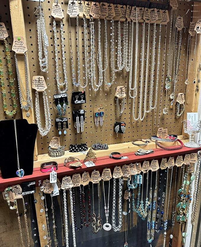 Jewelry that outlasted its original owners sparkles with possibility. Each necklace whispers, "I made someone feel beautiful once, and I could do it again."