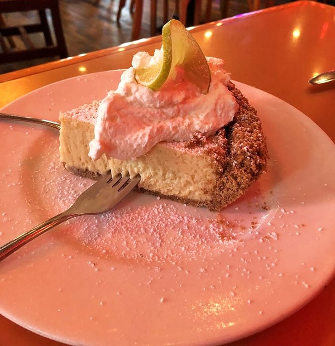 This key lime pie isn't just dessert—it's Florida's edible sunshine, perfectly balanced between tart and sweet with a graham cracker foundation worthy of architectural awards.