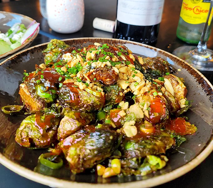 Kung Pao Brussels Sprouts that could convert even the most dedicated vegetable skeptic. Crispy, spicy, nutty—this dish has more layers than your favorite HBO drama.