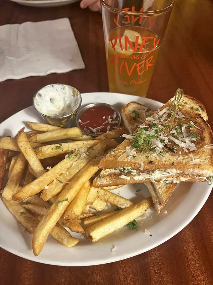The grilled cheese that went to finishing school. Golden-brown perfection houses tender lobster meat and melty cheese, proving simplicity and luxury can coexist beautifully.