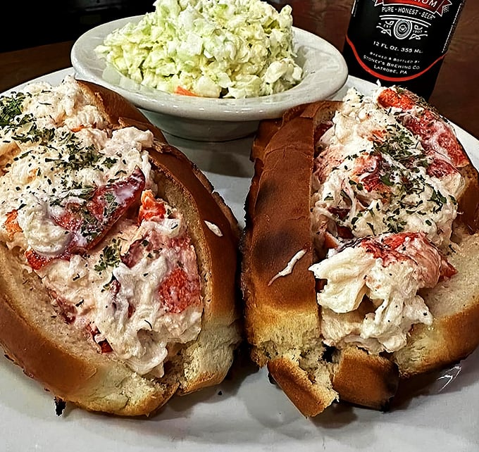 The star of the show: chunks of sweet lobster nestled in buttery rolls. Maine might be jealous of this Pennsylvania masterpiece.