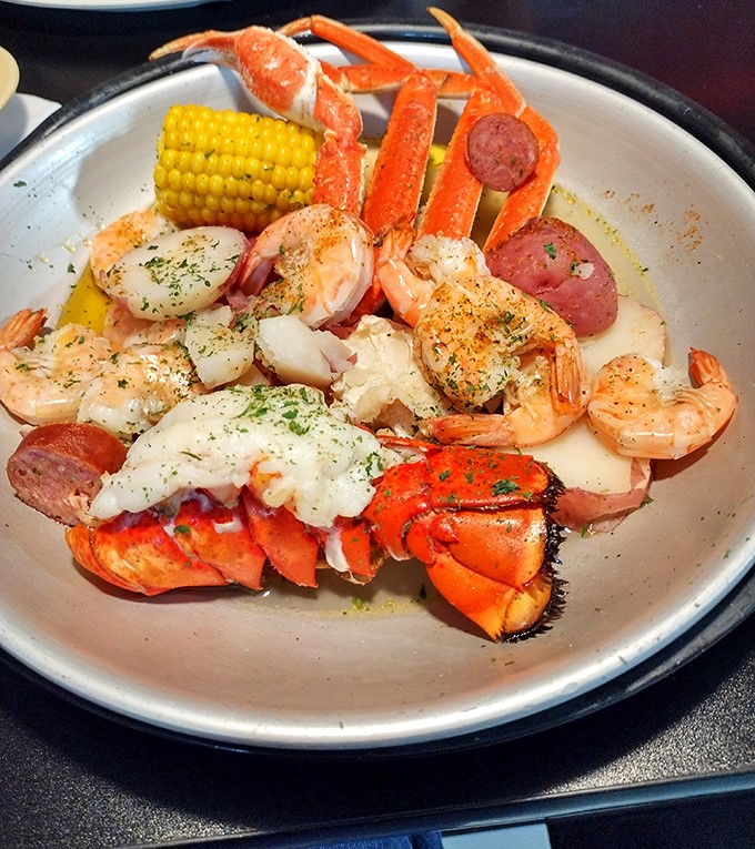 Not just seafood, but a seafood celebration—where crab legs, shrimp, and corn have the kind of party your taste buds wish they'd been invited to sooner.