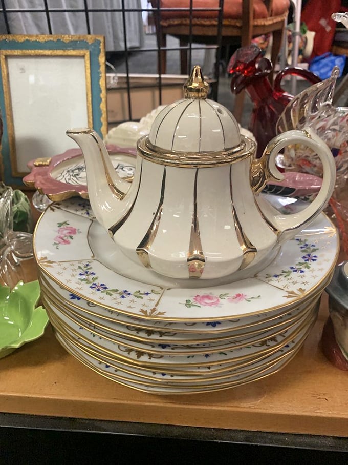 This delicate tea set survived decades without a chip – clearly tougher than most modern smartphones.