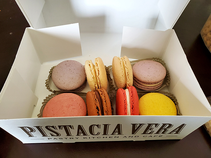 These macarons aren't just cookies; they're tiny edible works of art that crackle, then yield to chewy interiors and fillings that might just make you involuntarily close your eyes.