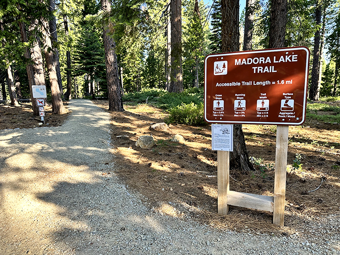The Madora Lake Trail sign – your invitation to legs that'll complain tomorrow but thank you eventually.