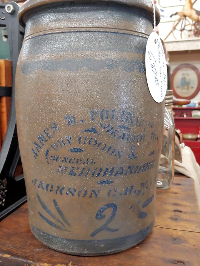 Not just any old crock—this blue-decorated merchant jar tells stories of general stores and ice-cold root beer. History you can actually touch (and maybe take home).