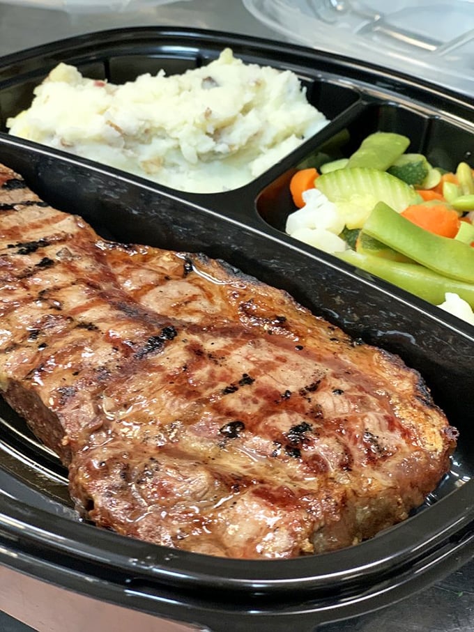 This NY strip arrives sizzling like a Sinatra tune – bold, classic, and absolutely unforgettable.