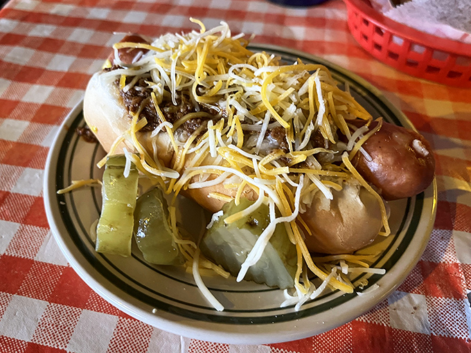 Behold the Hungarian hot dog in its natural habitat: dressed to the nines and ready to change your life.