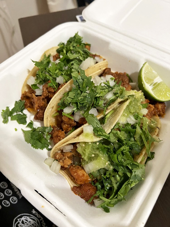 These tacos don't need filters or fancy lighting—just fresh cilantro, diced onion, and meat so flavorful it makes your taste buds stand up and salsa.