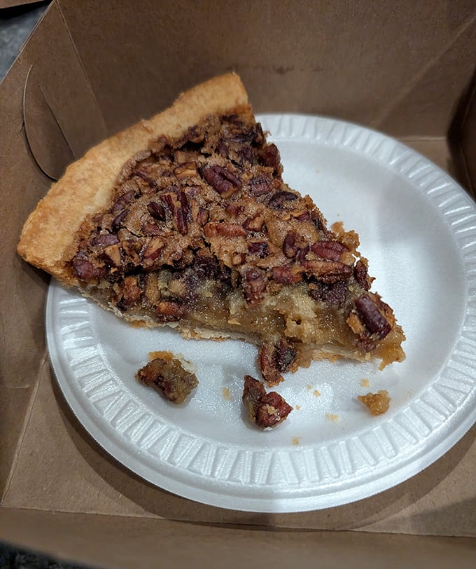 The star of the show – pecan pie with the perfect ratio of gooey filling to crunchy nuts. Worth every mile of the drive.