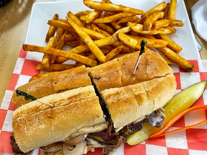 Golden perfection meets smoky satisfaction - this sandwich combo proves that simple ingredients create extraordinary moments together.