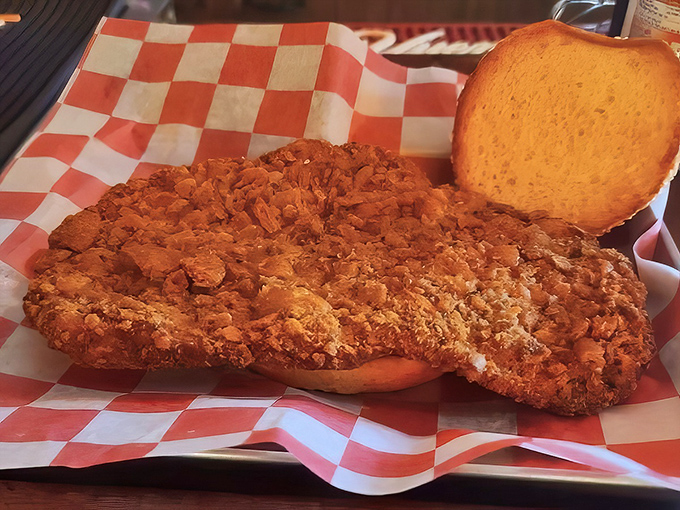 This pork tenderloin isn't just dinner—it's an edible monument to Midwestern ingenuity. Golden-brown perfection that makes you question all other versions.