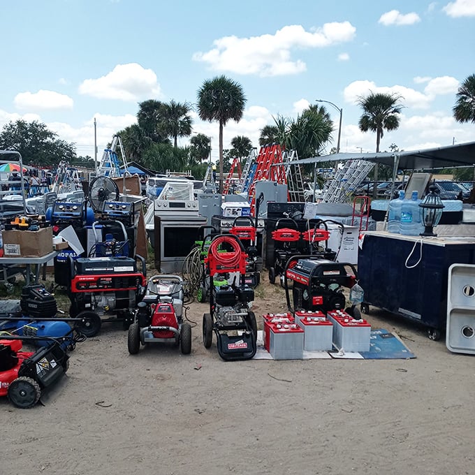 Power tools and generators galore – where DIY dreams and hurricane preparedness meet in a symphony of mechanical possibility.