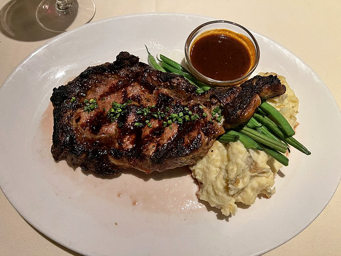 This isn't just a ribeye—it's a masterpiece of primal simplicity that makes you wonder why you ever bothered with fancy food trends.