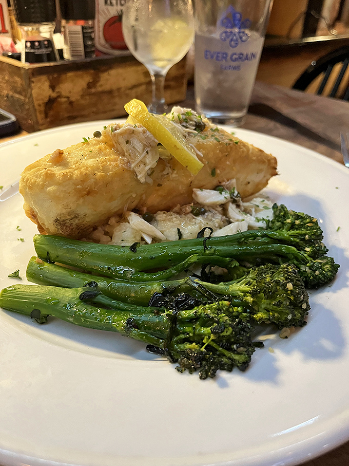 This isn't just fish—it's an aquatic masterpiece. Perfectly flaky with roasted broccolini that even vegetable skeptics will devour.