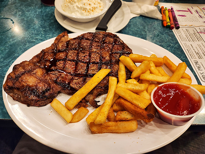 This isn't just any steak—it's the kind that makes you question why you ever bothered with fancy steakhouses. Simple, perfect, satisfying.
