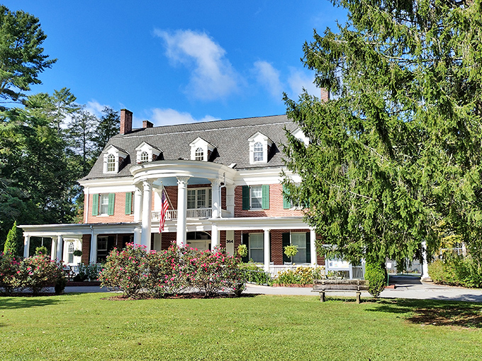 Silvermont Mansion stands proudly with its columned porch and manicured grounds, a Southern belle who's aged more gracefully than most of us ever will.