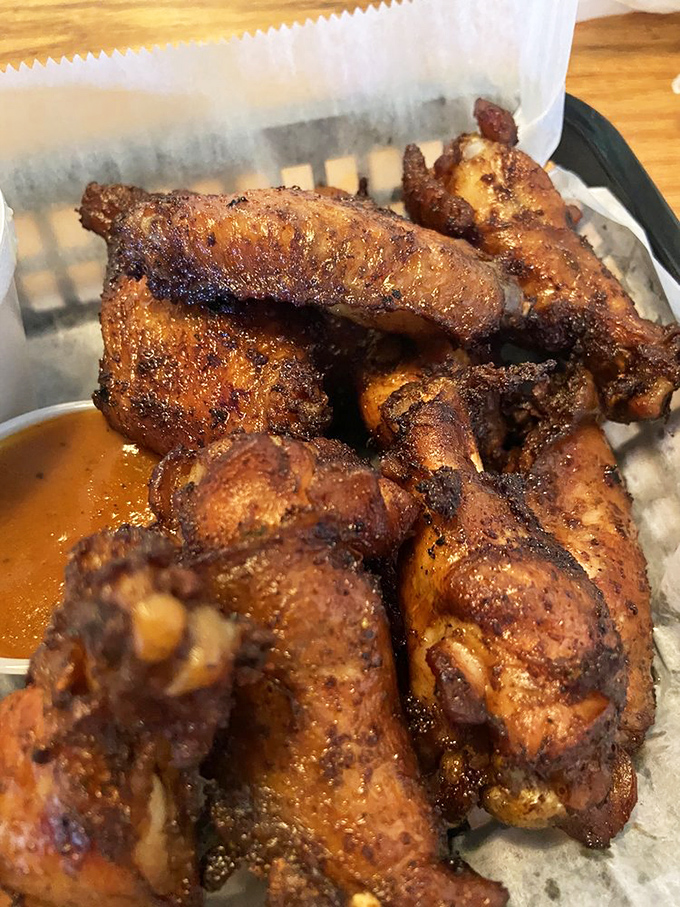 These wings aren't just smoked, they're transformed – sporting a bark so beautiful it deserves its own Instagram account.
