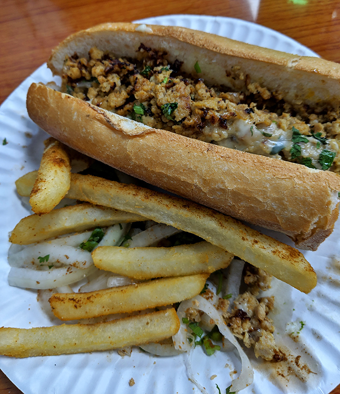 Behold the spicy chicken cheesesteak that's causing quite the delicious identity crisis in Philadelphia neighborhoods.
