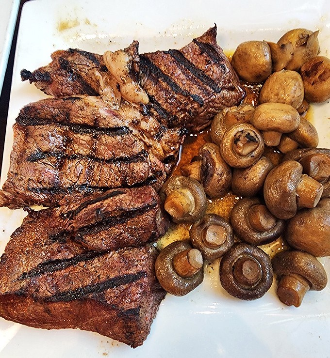This steak with sautéed mushrooms isn't just dinner; it's a reminder that sometimes the simplest combinations are culinary magic that no foam or fancy technique can improve.