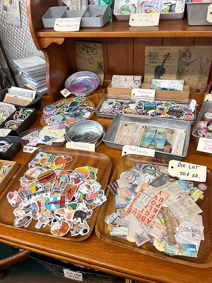 Sticker heaven for the eternally young at heart. One person's ephemera becomes another's perfect journal embellishment or laptop decoration.