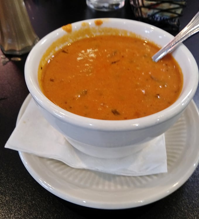 Behold the legendary tomato basil soup—a velvety, aromatic bowl of comfort that locals have been known to stockpile during cold Ohio winters.