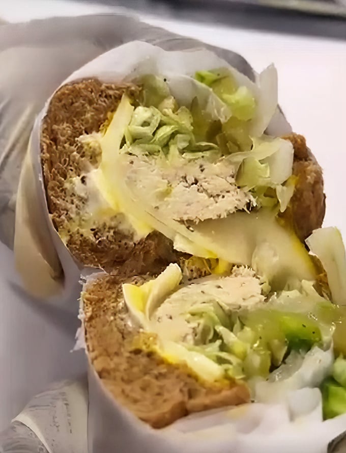 Not some fancy "deconstructed tuna experience," but the platonic ideal of what a tuna sandwich should be—fresh, perfectly seasoned, and generous.