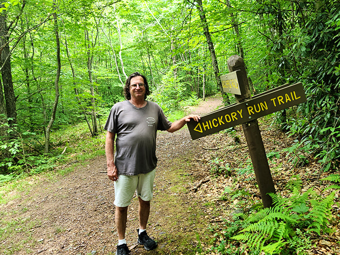 Trail markers point the way to adventure. In Pennsylvania's wilderness, sometimes getting a little lost is part of finding yourself.