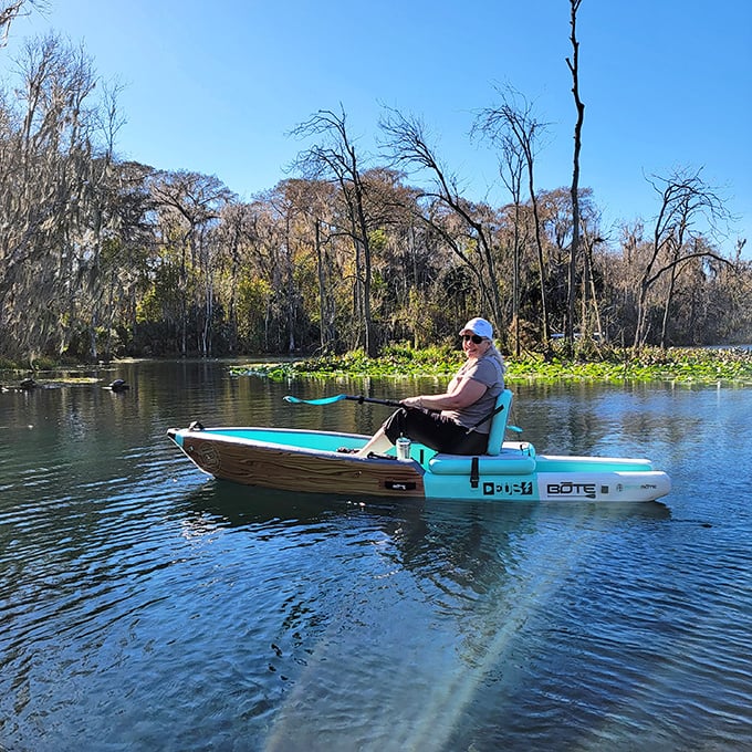 Solo adventurers find their bliss on the crystal waters. This peaceful paddle is the antidote to doom-scrolling and inbox anxiety.