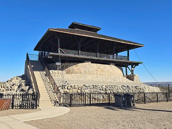 This guard tower at Yuma Territorial Prison offers spectacular views and a reminder that your retirement accommodations could definitely be worse.