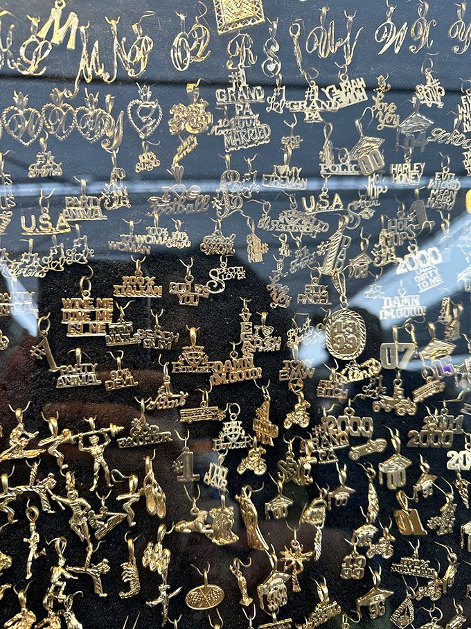 Golden treasures dangle like California sunshine, each piece telling its own glittering story of style.